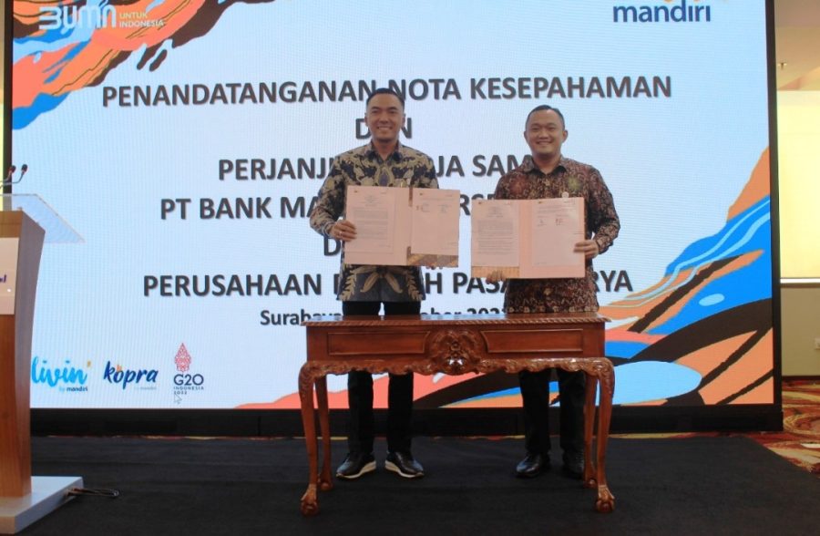 PD Pasar Surya Teken MoU dengan Bank Mandiri – Surabaya Today