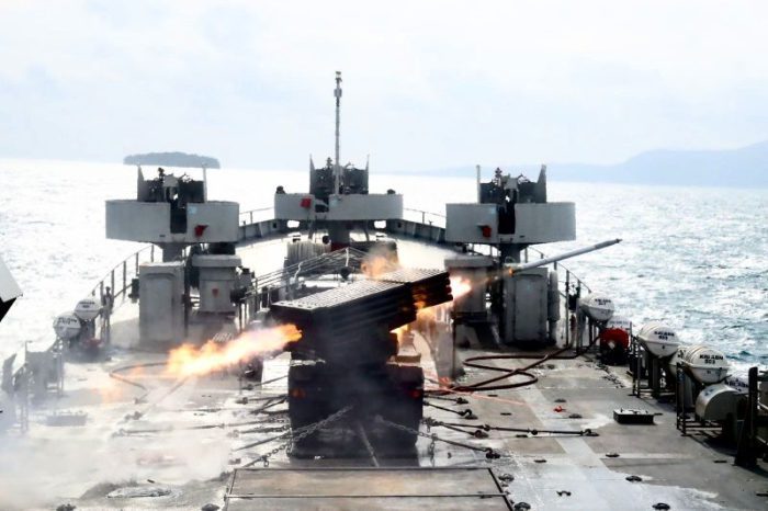 KRI RE Martadinata-331 Sukses Lancarkan Penembakan Rudal Exocet di Latopslagab II Tahun 2024 ...